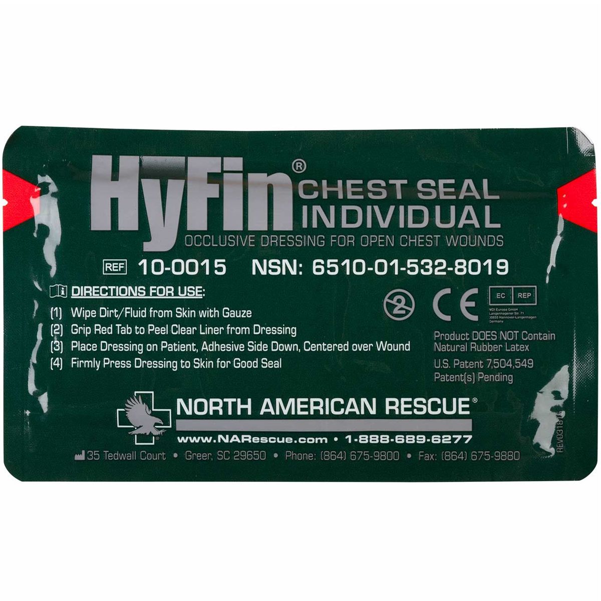 HyFin Chest Seal, 6" x 6" – quakekits.com