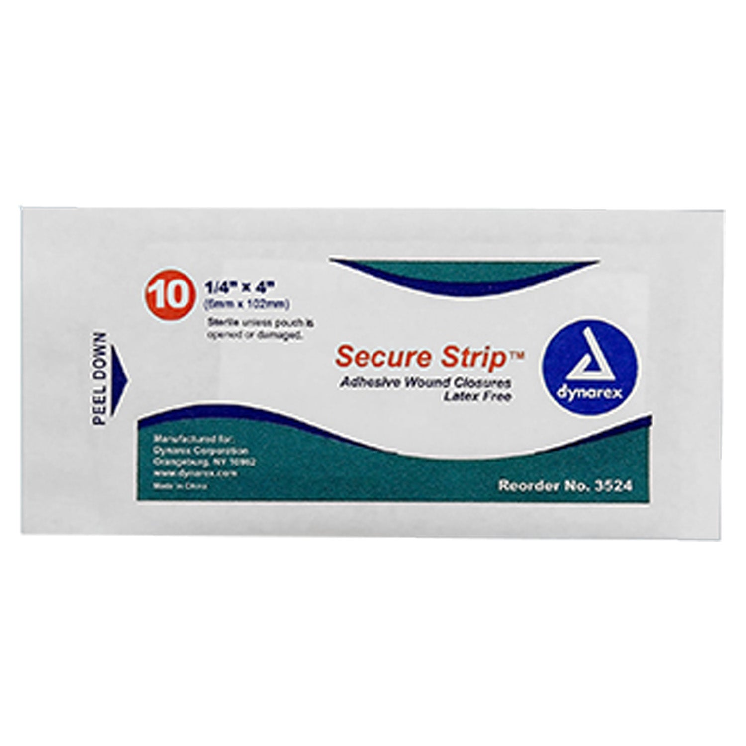 1/4" x 4" SecureStrip Adhesive Wound Closures, 10 per pouch – quakekits.com