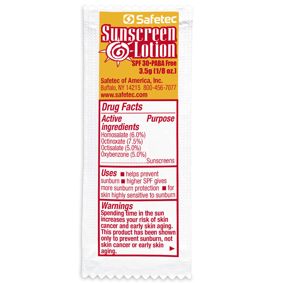 Sunscreen Pouch, 3.5 g. (.123 oz.), 1 each – quakekits.com
