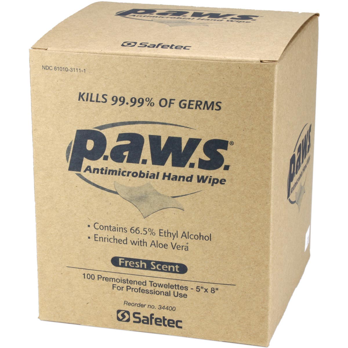 5"x8" Personal Antimicrobial (Kills Germs) Wipes, 100 per box ...